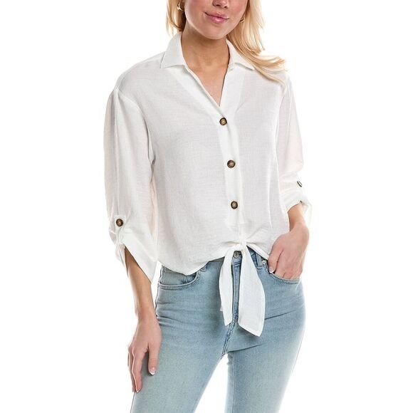 ANNA KAY | Tops | Anna Kay Tiefront Shirt | Poshmark